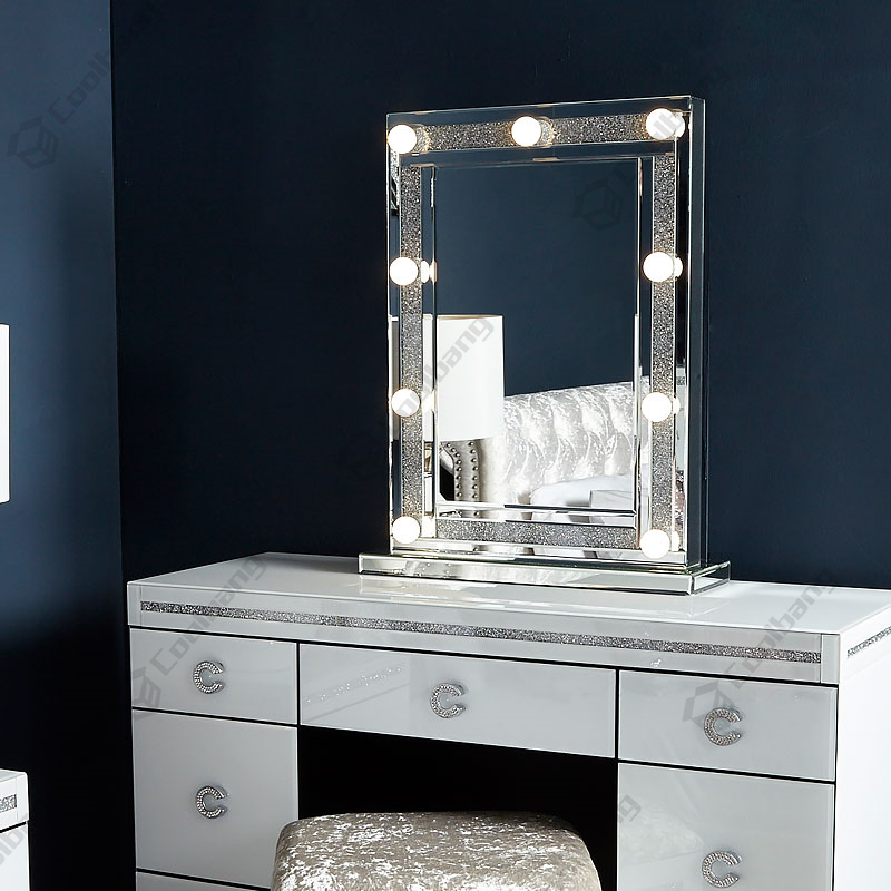 Factory Wholesale Crushed Diamond Hollywood Dressing Table
